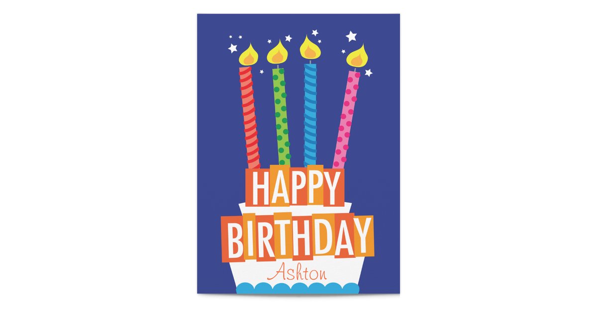 Custom Birthday Cake Greeting Card | Zazzle