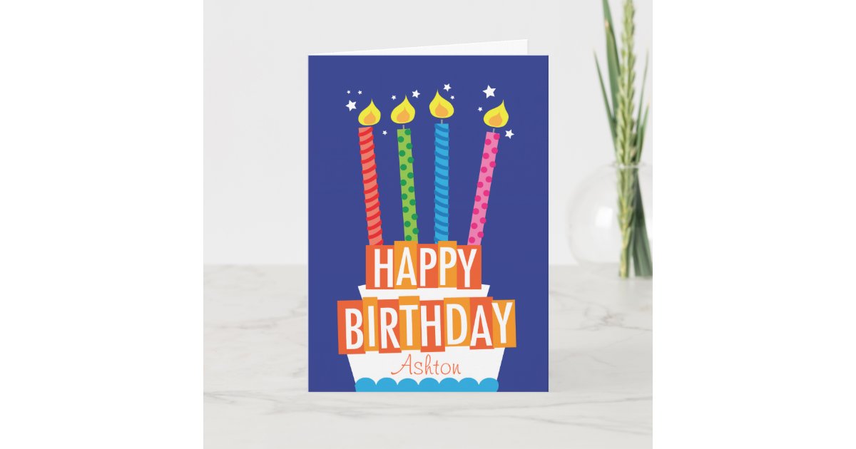 Custom Birthday Cake Greeting Card | Zazzle