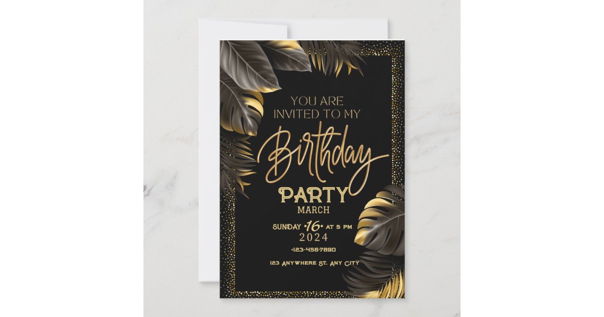 Custom Birthday Invitation Card - Personalize Your | Zazzle