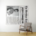 Custom Birthday Newspaper Backdrop with Photo | Zazzle