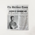 Custom Birthday Newspaper Backdrop with Photo | Zazzle