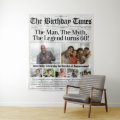 Custom Birthday Newspaper Backdrop with Photos | Zazzle
