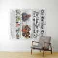Custom Birthday Newspaper Backdrop with Photos | Zazzle