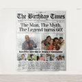 Custom Birthday Newspaper Backdrop with Photos | Zazzle
