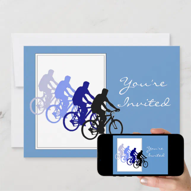 Custom Birthday Party, Bike, Cycle, Biking Invitation | Zazzle