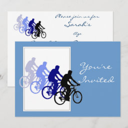 Custom Birthday Party, Bike, Cycle, Biking Invitation | Zazzle