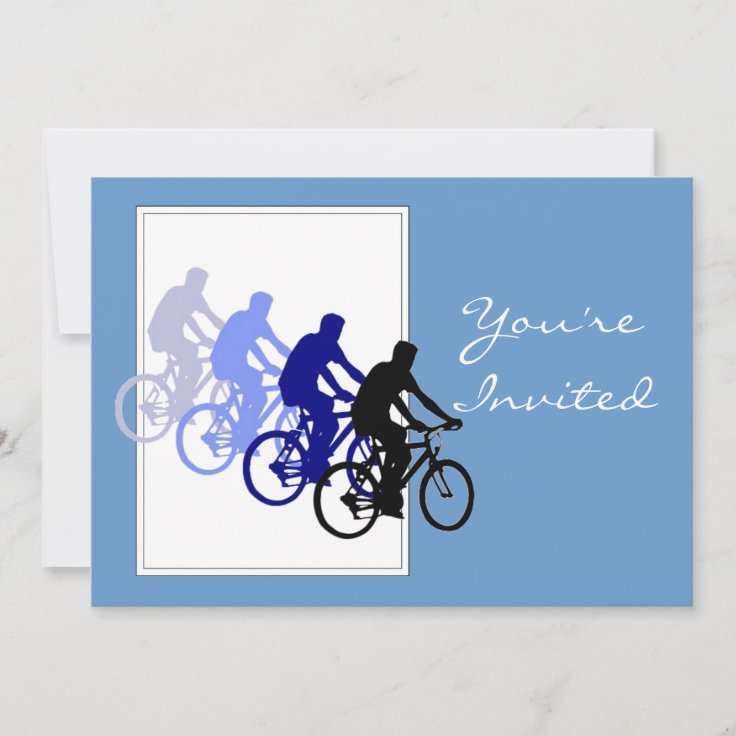 Custom Birthday Party, Bike, Cycle, Biking Invitation | Zazzle