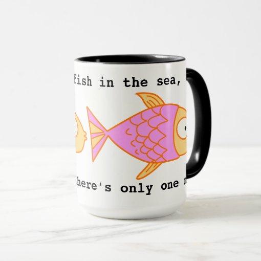 Custom Black 15 oz Ringer Fishy ZAZZ_IT Mug | Zazzle