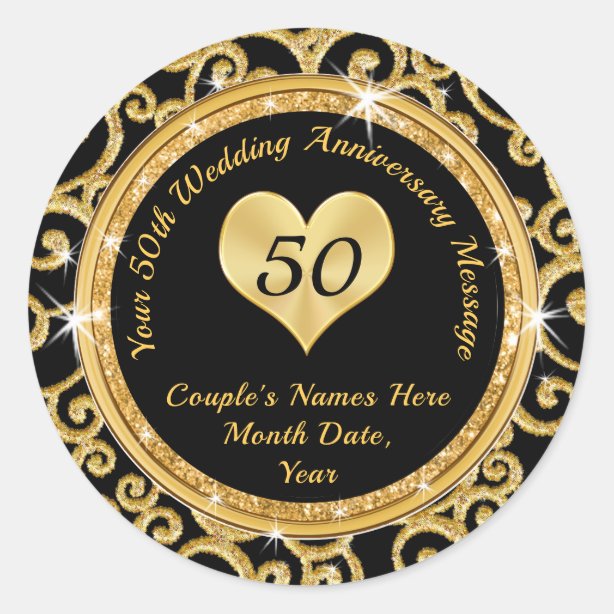 50th Anniversary Stickers | Zazzle