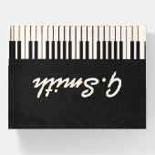 Custom Black and White Piano Keyboard Add Name. Paperweight | Zazzle