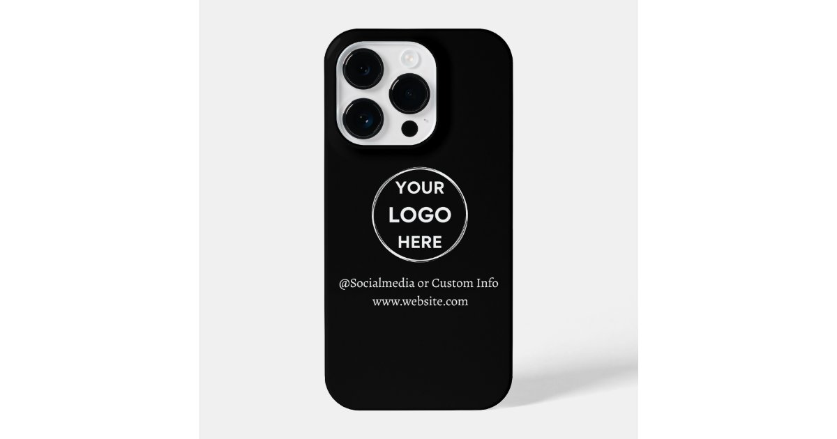 Custom Black Business Logo Branded iPhone Case | Zazzle