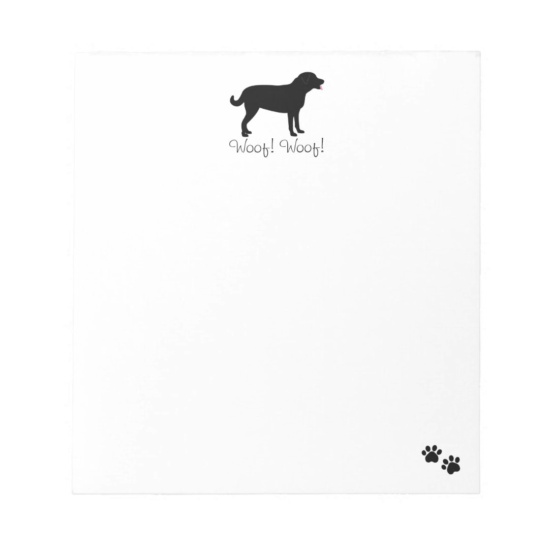 Custom Black Labrador Notepad | Zazzle