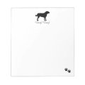 Custom Black Labrador Notepad | Zazzle