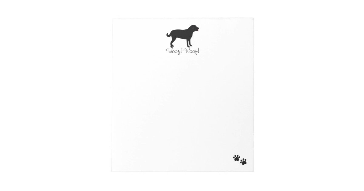 Custom Black Labrador Notepad | Zazzle