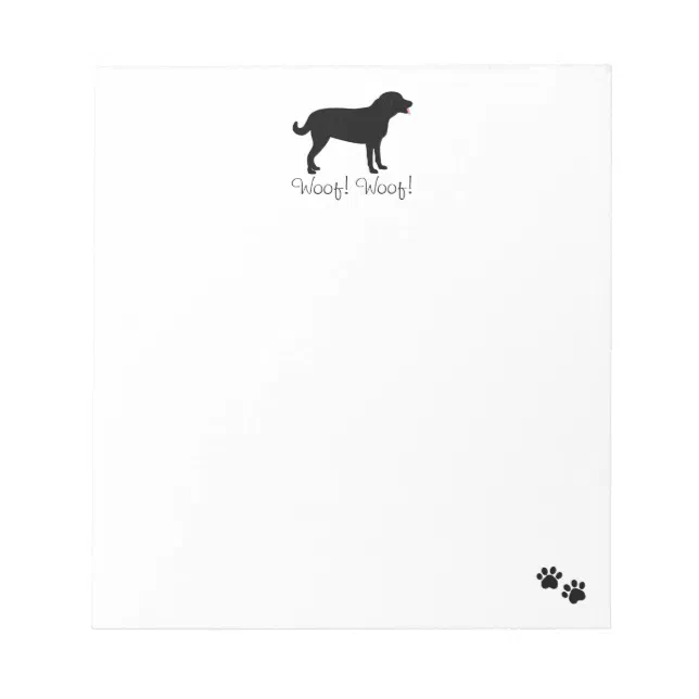 Custom Black Labrador Notepad | Zazzle