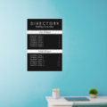 Custom Black Modern Business Building Directory Wall Decal | Zazzle