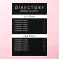Custom Black Modern Business Building Directory Wall Decal | Zazzle