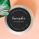Custom black packaging candle product label | Zazzle