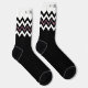 Custom Black White Purple Glitter Chevron Pattern Socks | Zazzle