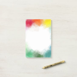 Custom Blank Abstract Art Rainbow Colors Template Post-it Notes | Zazzle