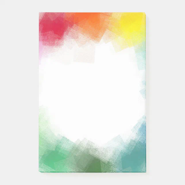 Custom Blank Abstract Art Rainbow Colors Template Post-it Notes | Zazzle