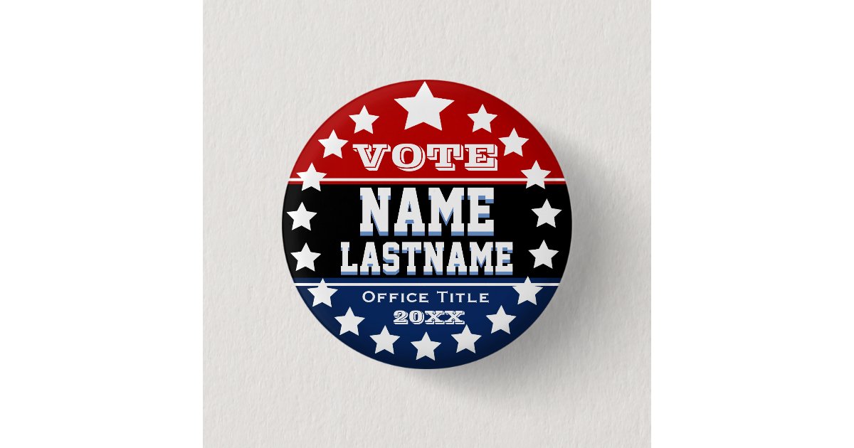 Custom Blank Campaign Template Pinback Button | Zazzle