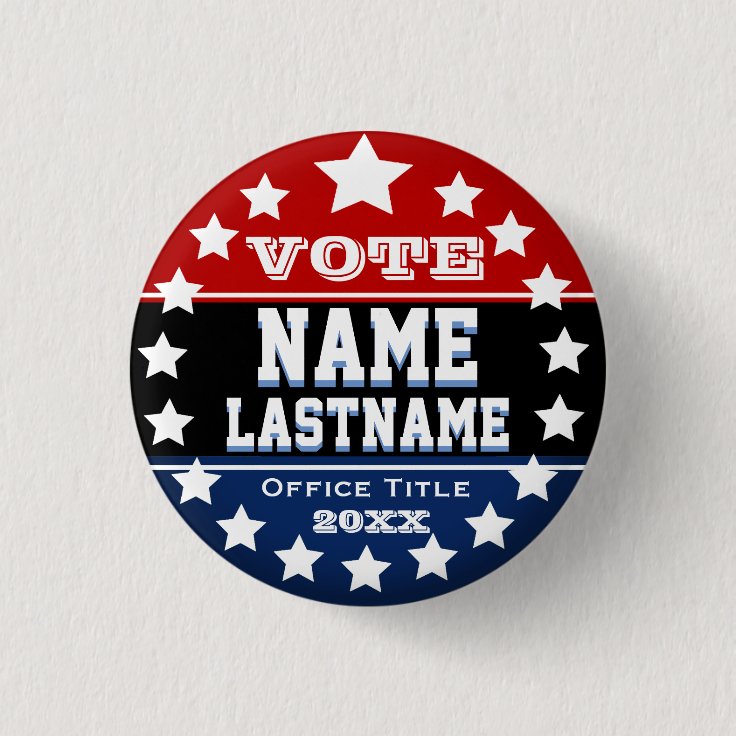 Custom Blank Campaign Template Pinback Button | Zazzle