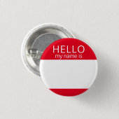 Custom Blank HELLO My Name Is Badge Button | Zazzle
