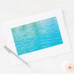 Custom Blank Sea Water Template Blue Green Rectangular Sticker | Zazzle