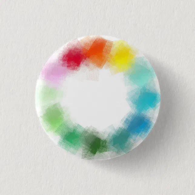 Custom Blank Template Modern Colorful Abstract Button | Zazzle