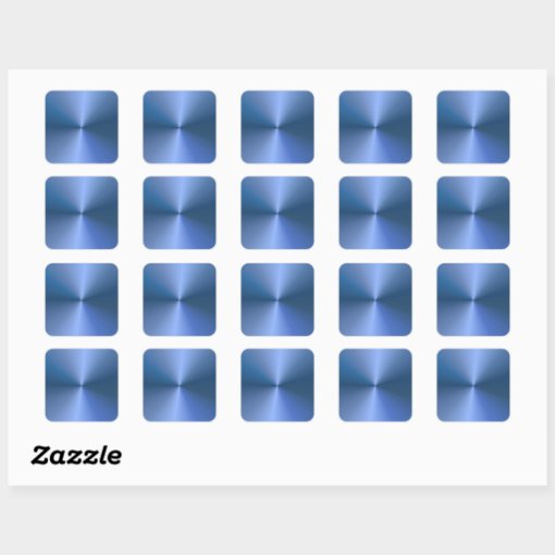 Custom Blank Template Trendy Elegant Blue Color Square Sticker | Zazzle