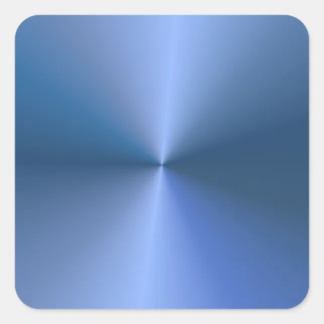 Custom Blank Template Trendy Elegant Blue Color Square Sticker | Zazzle