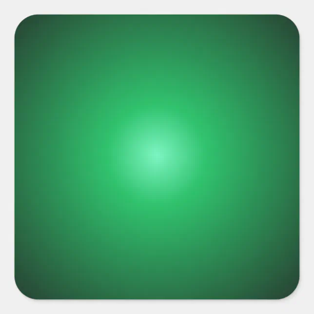 Custom Blank Trendy Elegant Template Green Color Square Sticker | Zazzle