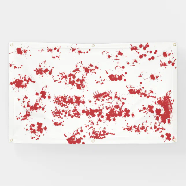 CUSTOM BLOOD SPATTER BANNER | Zazzle