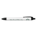 Custom Blossom Logo Green Tagline Black Ink Pen | Zazzle