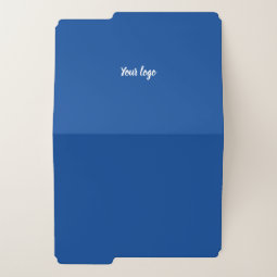 Custom Blue Add Your Logo and Text File Folders | Zazzle