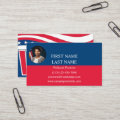 Custom Blue and Red Photo Political Campaign Business Card | Zazzle