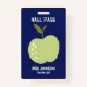 Custom Blue Apple Hall Pass Badge | Zazzle