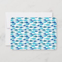 Custom Blue Fish Note Cards | Zazzle
