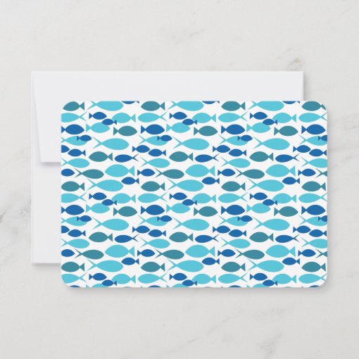 Custom Blue Fish Note Cards | Zazzle