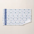 Custom Blue Fly Fishing Flies Coastal Bathroom Bath Towel Set | Zazzle
