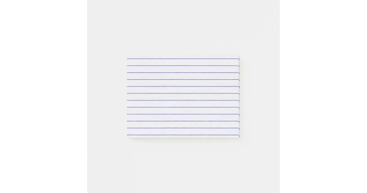 Custom Blue Lines Notebook Paper Sticky Notes | Zazzle