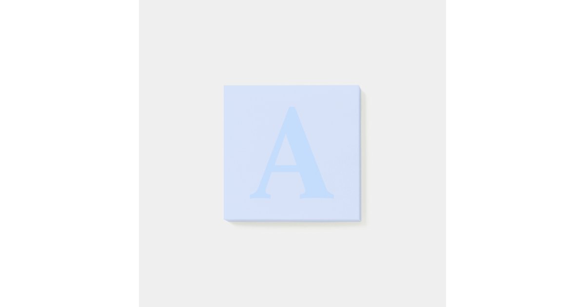 Custom Blue Monogram Letter Notepad | Zazzle