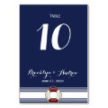 Custom Blue Nautical Wedding Table Numbers | Zazzle