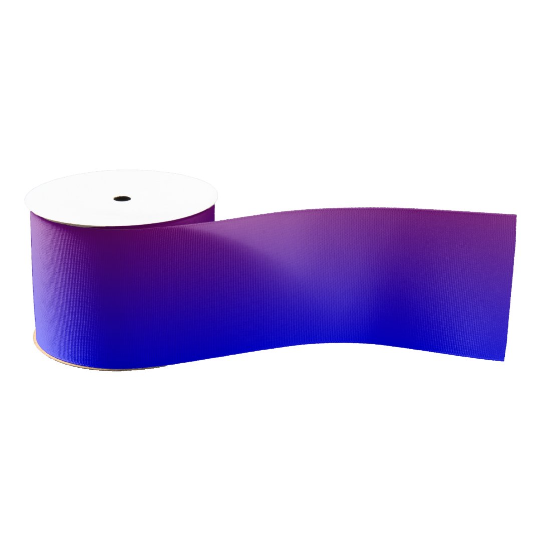 Custom Blue Ombre Grosgrain Ribbon | Zazzle