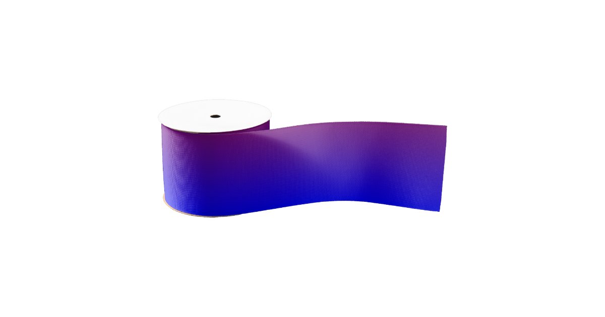 Custom Blue Ombre Grosgrain Ribbon | Zazzle