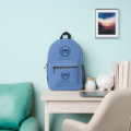 Custom Blue University Logo Light Blue Background Printed Backpack | Zazzle