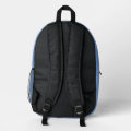 Custom Blue University Logo Light Blue Background Printed Backpack | Zazzle