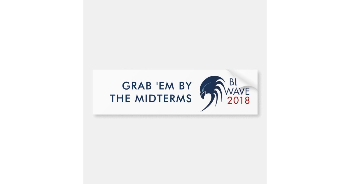 Custom Blue Wave 2018 Democrat Midterm Election Bumper Sticker | Zazzle