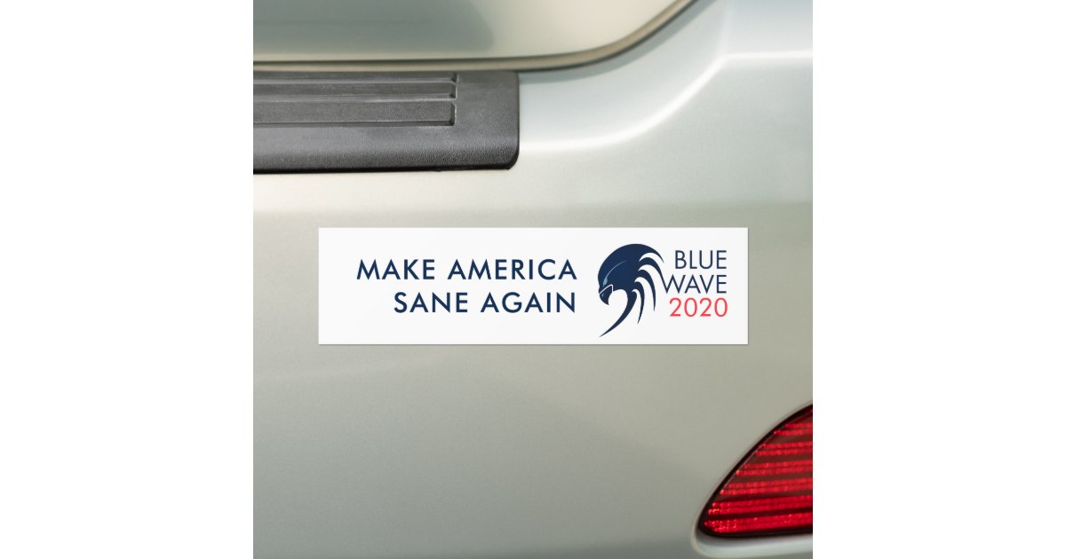 Custom Blue Wave 2020 Democrat President Election Bumper Sticker | Zazzle